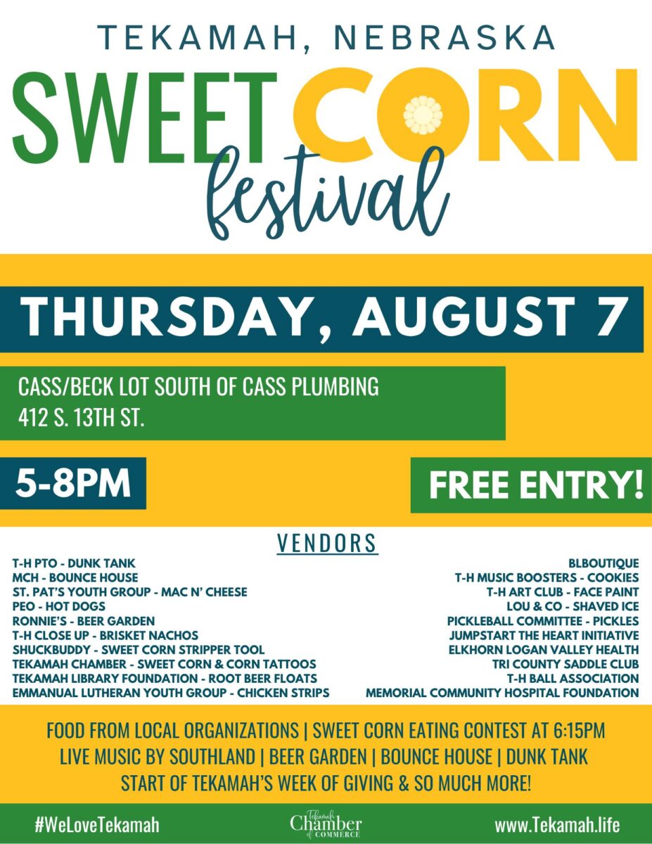 Sweet Corn Festival 2025 | Tekamah Chamber of Commerce | Tekamah ...